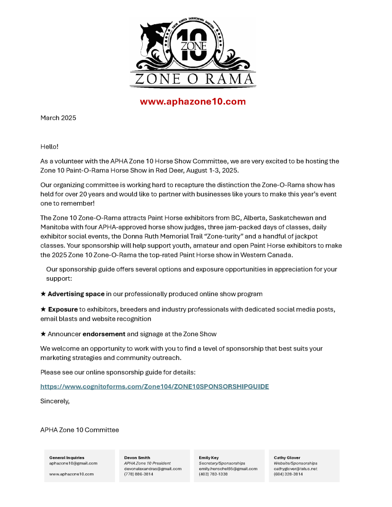 Sponsors – APHA Zone 10